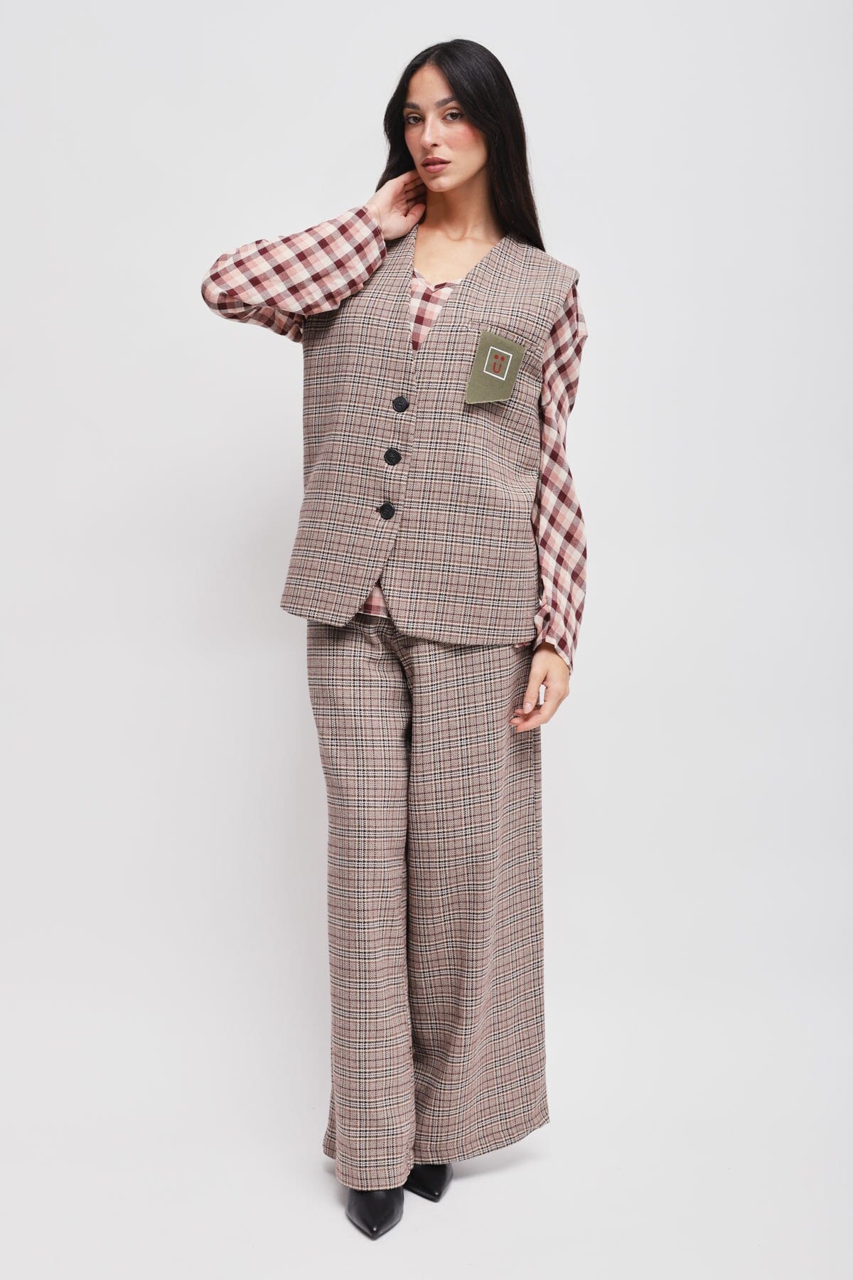 Maryley Oversize Check Blouse - Vestiti Firmati Life Smiles